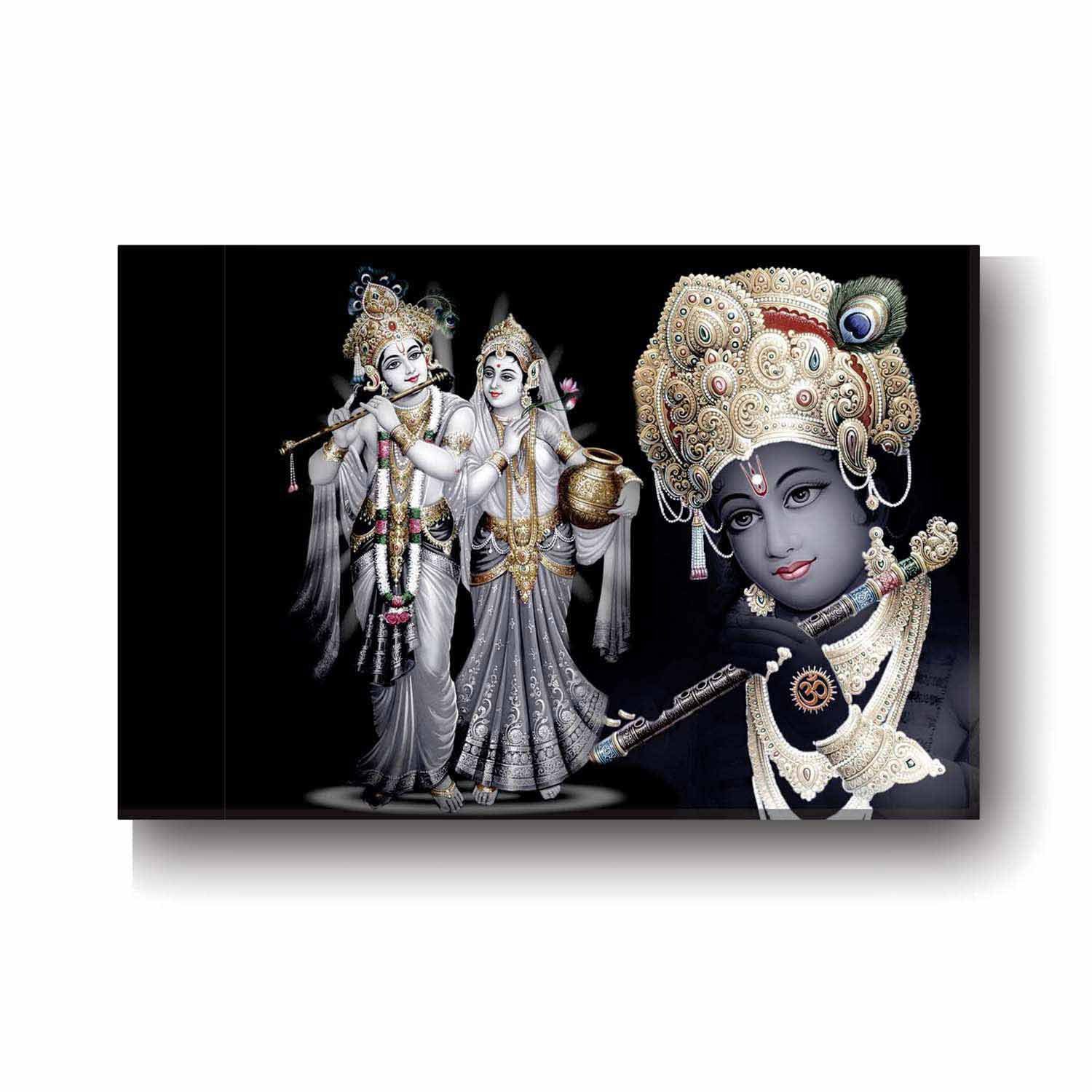 Picturesque Radha Krishna Canvas Frame - theyayacafe